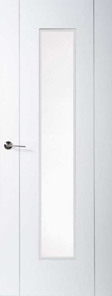 Internal White Laminated Luna 1 Light Door - Finewood Doors
